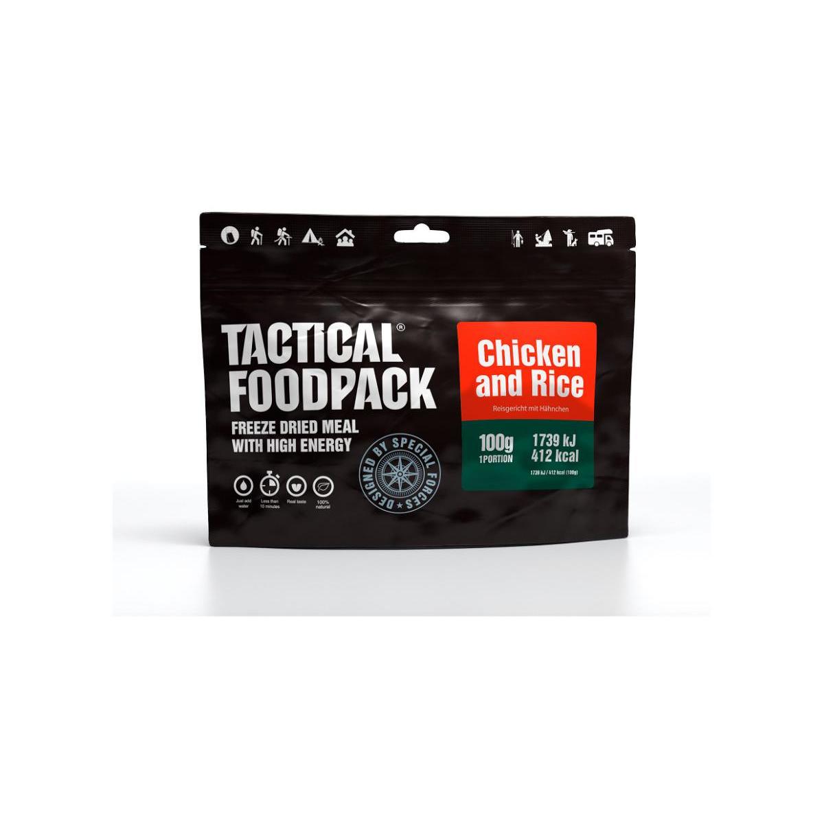 Tactical Foodpack Mahlzeiten, Chicken & Rice, 100g Beutel bei Camping ...