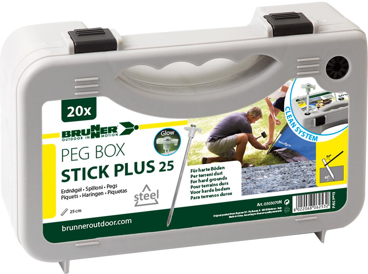 Brunner Peg Box Stick Plus 25, 20er-Pack bei Camping Wagner Campingzubehör