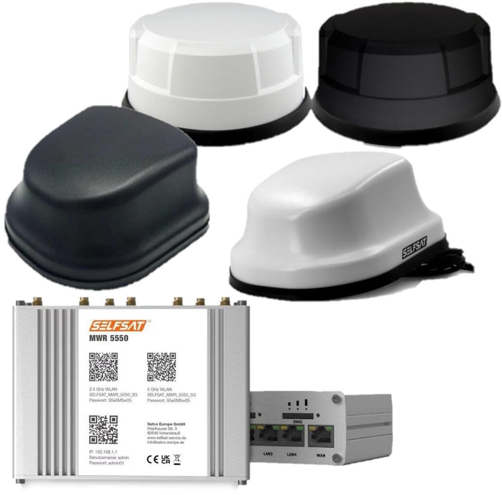 SELFSAT MWR 5550 5G Cat 20 WLAN Router, bis 3,3 Gbps, inkl. 5G ...