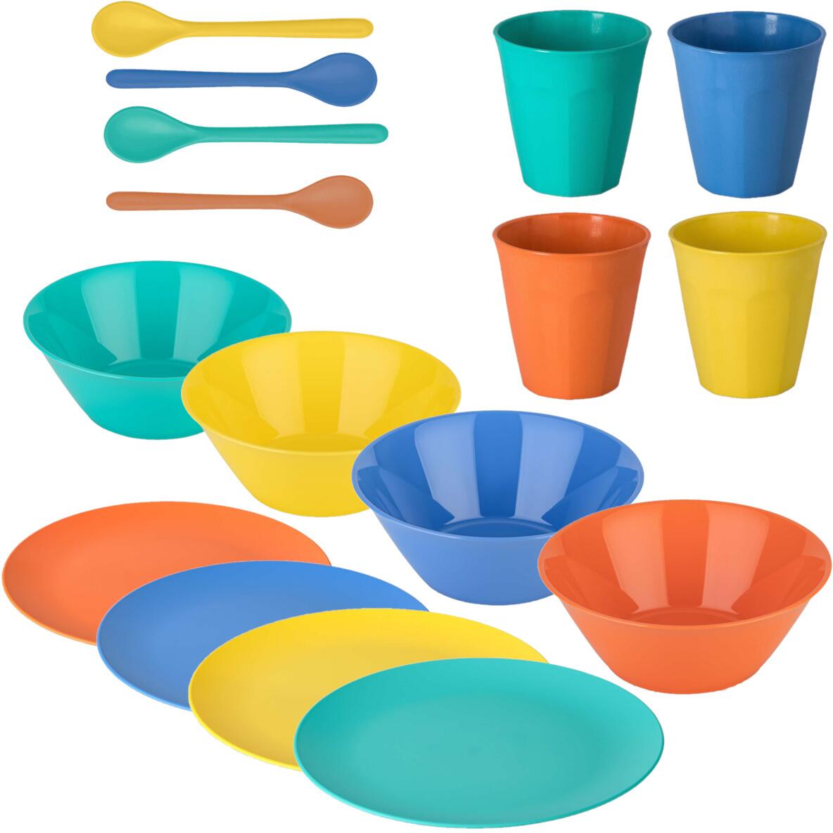 Koziol Nora Geschirrset, 16-teilig, Lollipop bei Camping Wagner ...