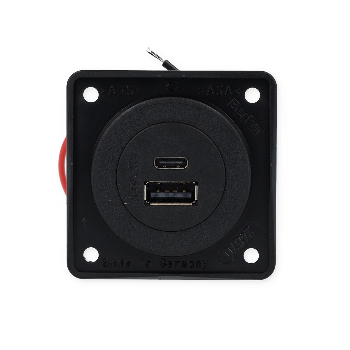 Berker Integro Flow/Pure USB-Ladesteckdose, USB-A /USB-C, 12V ...