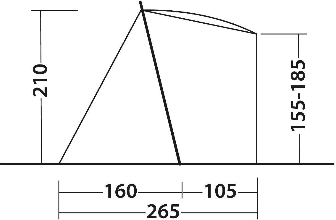 Outwell Sandcrest Heckzelt, 220x265x210cm, grün bei Camping Wagner ...