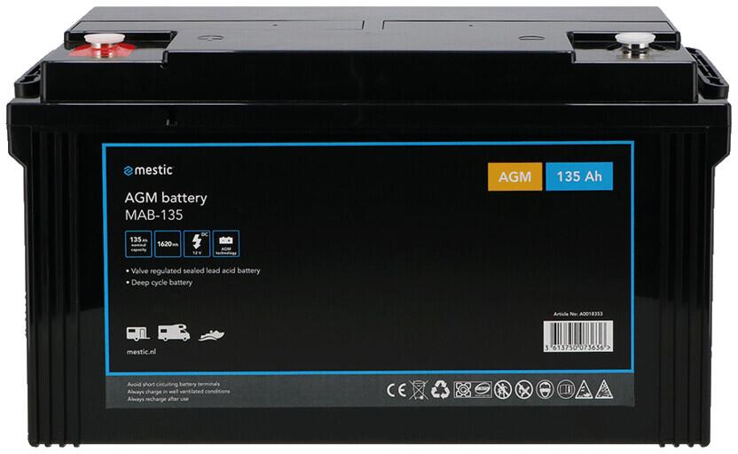 Mestic MAB-135 AGM-Batterie, 135Ah bei Camping Wagner Campingzubehör