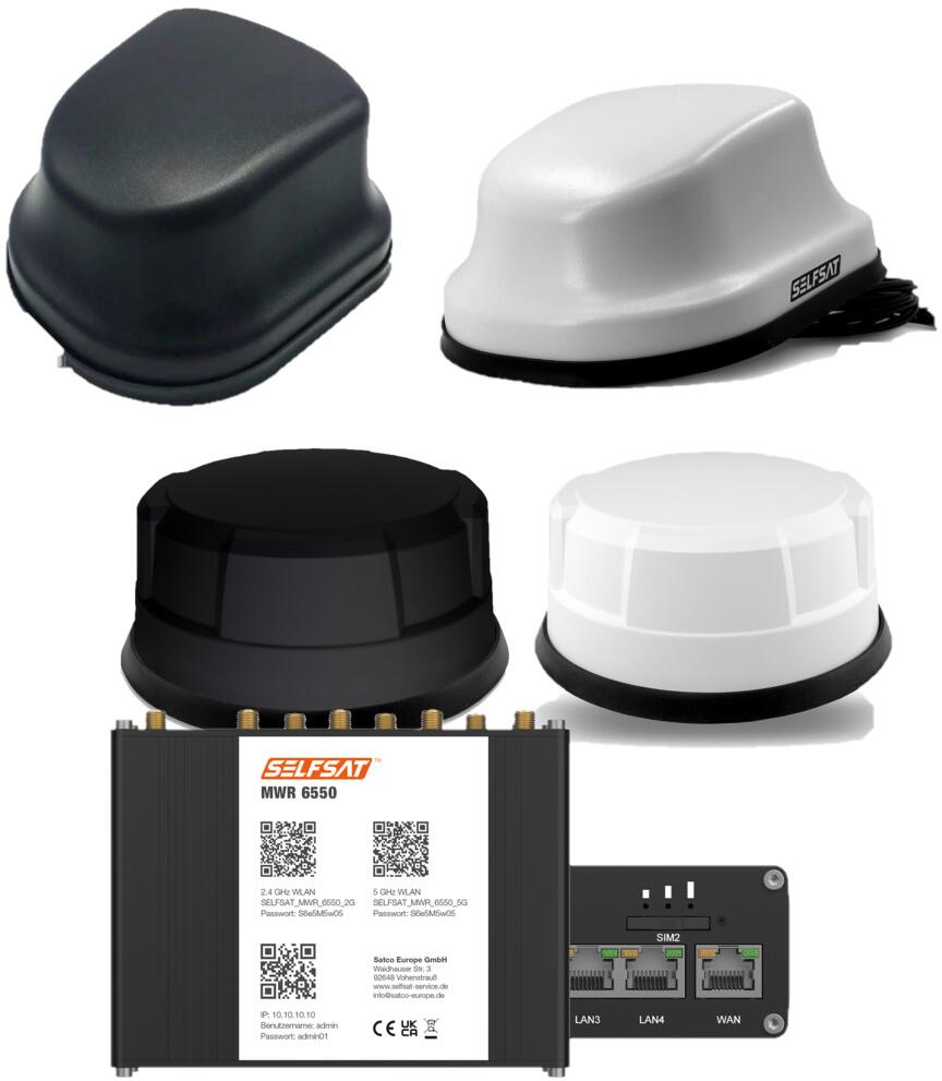 SELFSAT MWR 6550 5G Cat 20 WiFi 6 WLAN Router, bis 3,4 Gbps, inkl. 5G ...