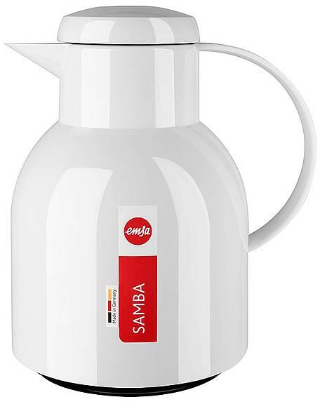 Emsa Samba Isolierkanne Quick Press, 1L, weiß bei Camping Wagner ...