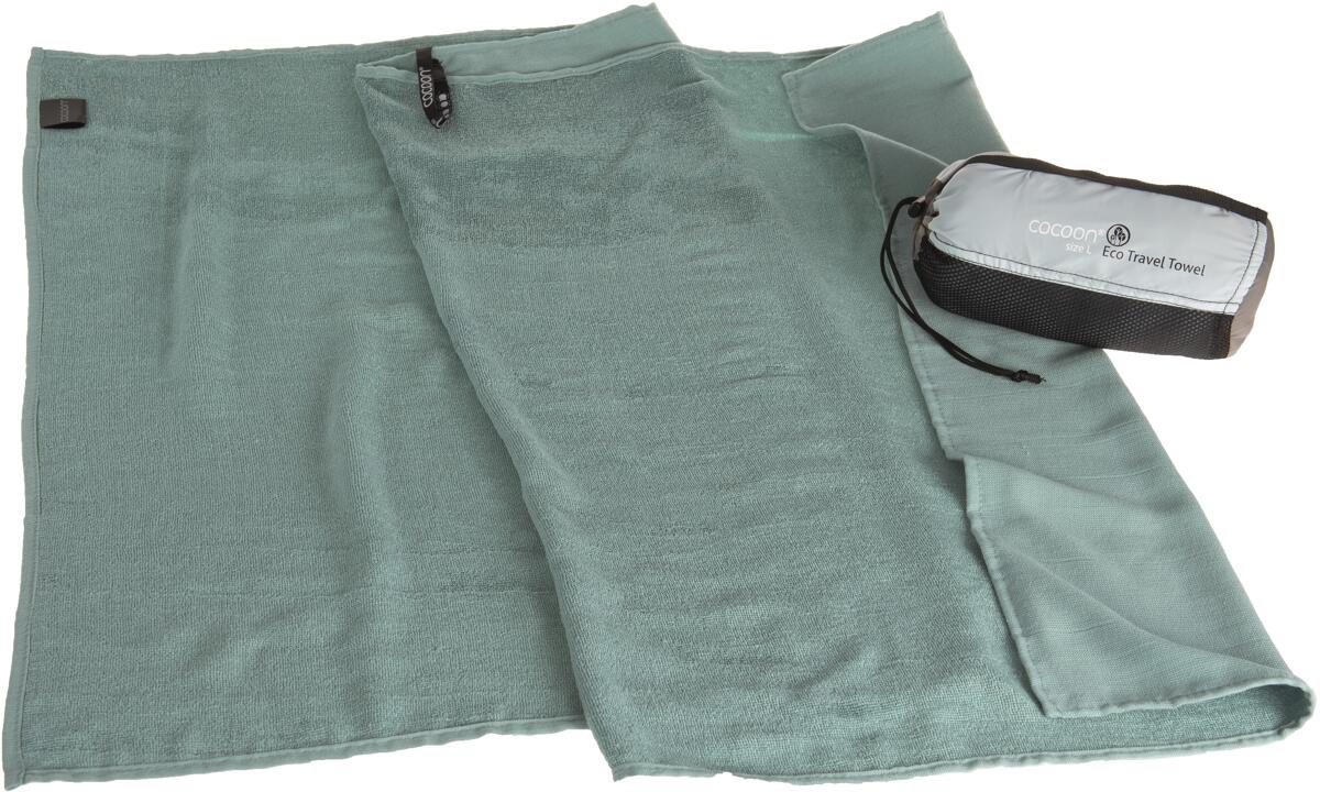 Cocoon Eco Travel Handtuch, L, 120x60cm, grün bei Camping Wagner ...