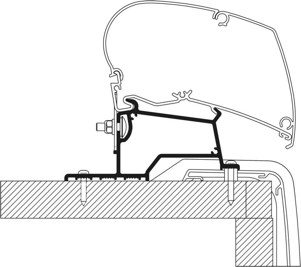 Thule Omnistor 9200/6300 Adapter für Rapido Serie Compact V21, 450cm ...