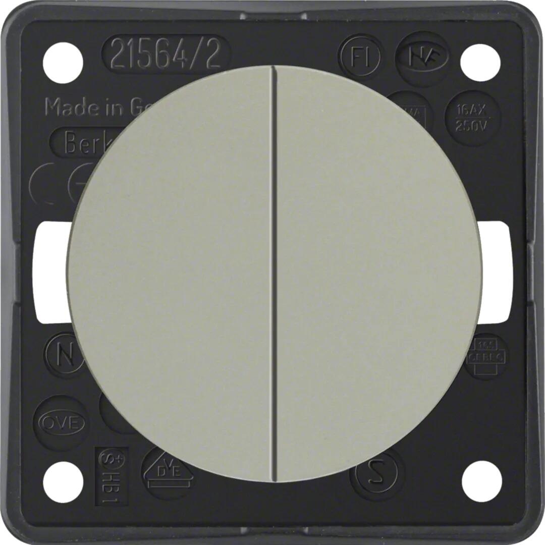 Berker Integro Flow/Pure Serienschalter, Edelstahl matt, 12/230V bei ...