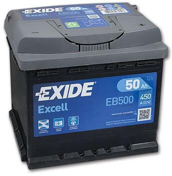 EXIDE Excell EB500 Starter-Blei-Säure-Battierie, 50Ah bei Camping ...