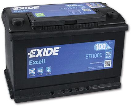 EXIDE Excell EB1000 Starter-Blei-Säure-Battierie, 100Ah bei Camping ...