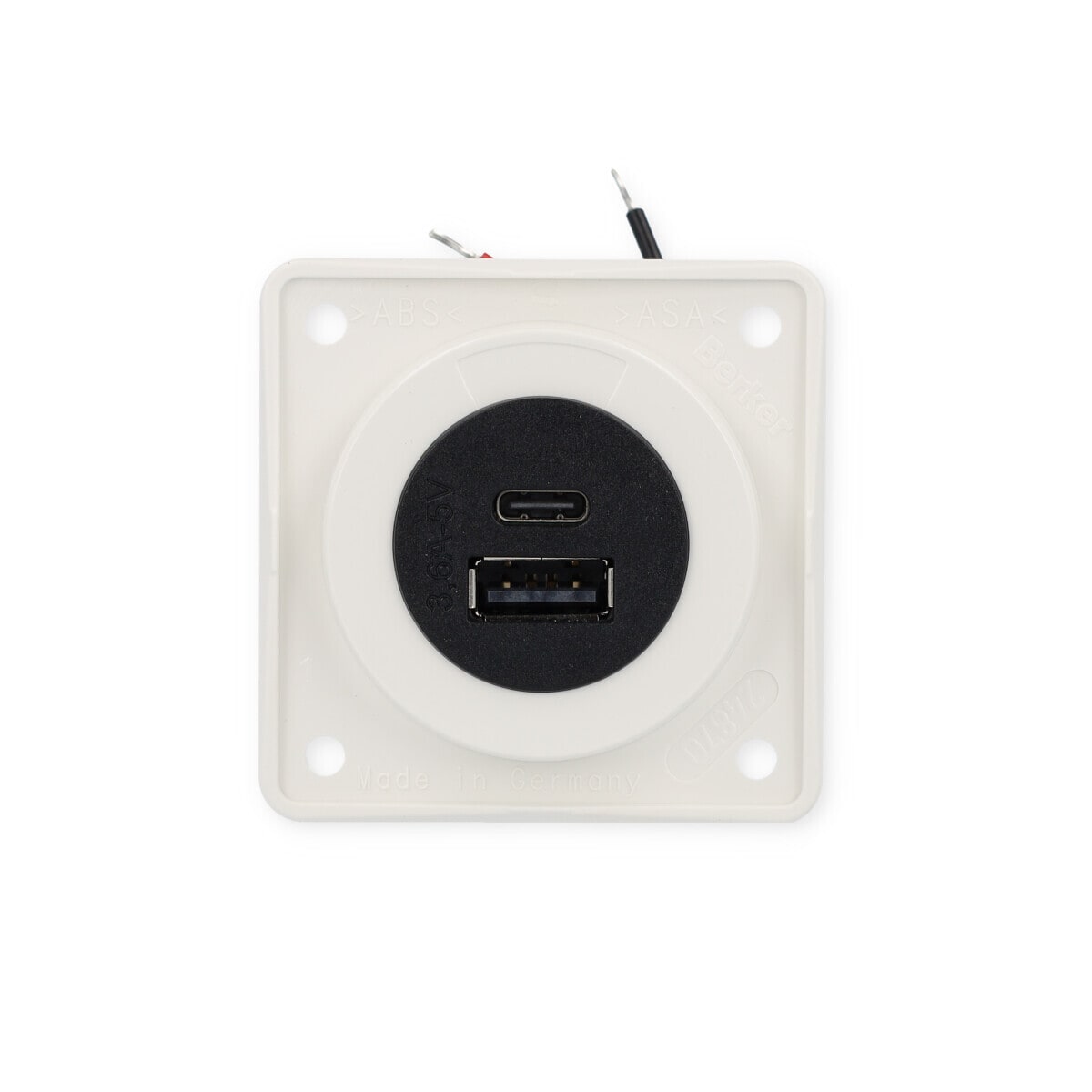 Berker Integro Flow/Pure USB-Ladesteckdose, USB-A /USB-C, 12V ...