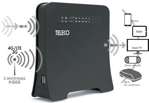 Teleco WLT24EX2 Tragbarer 12-Volt Router mit WLAN Repeater, 2 SIM, 5G ...