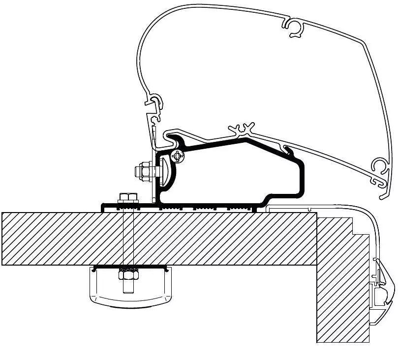 Thule Omnistor 9200/6300 Adapter für Swift Escape 2017 Model 674/684 ...
