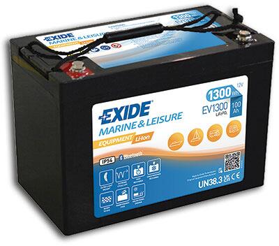 EXIDE Marine & Leisure EV1300 Lithium-Batterie, 100Ah bei Camping ...