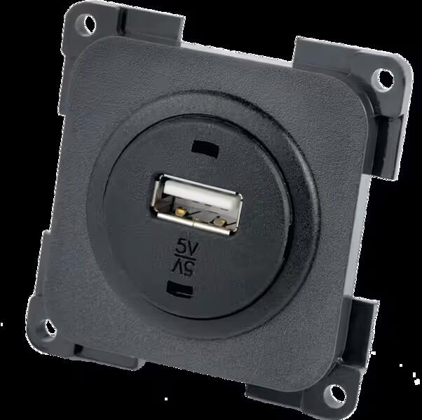 Fawo USB-Ladesteckdose, 1-fach, 12V, 5V/1000mA, schwarz bei Camping ...